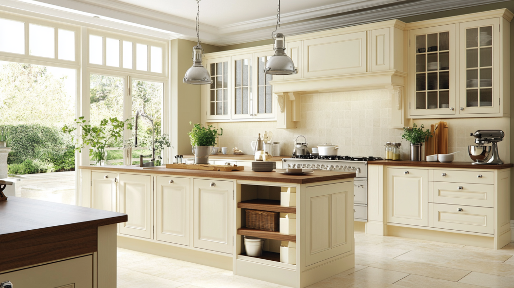 Kitchen Ideas Cream Cabinets Cream Cabinets With Black Granite