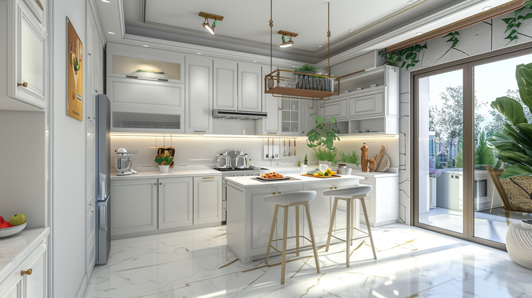 Revolutionize Your Kitchen Triangle with Island Layout! Cabinets Bay LLC