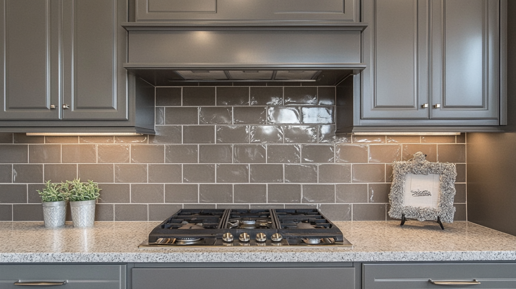 Backsplash With Grey Cabinets